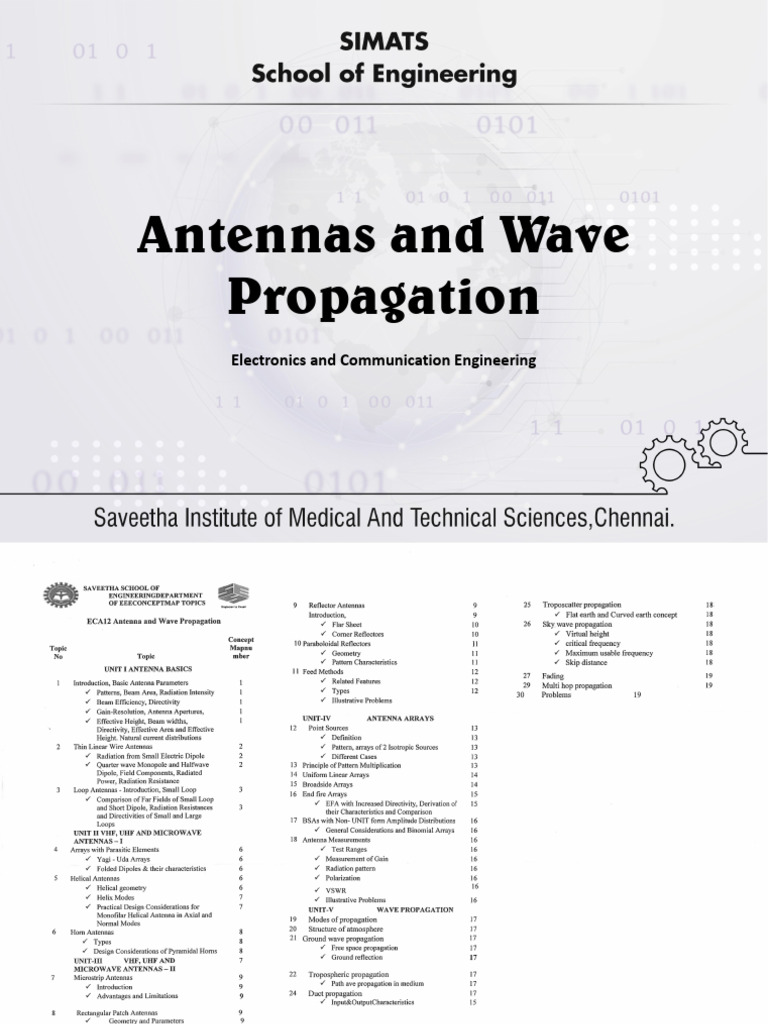ECA12 Antennas and Wave Propagation - Concept Map (2) | PDF