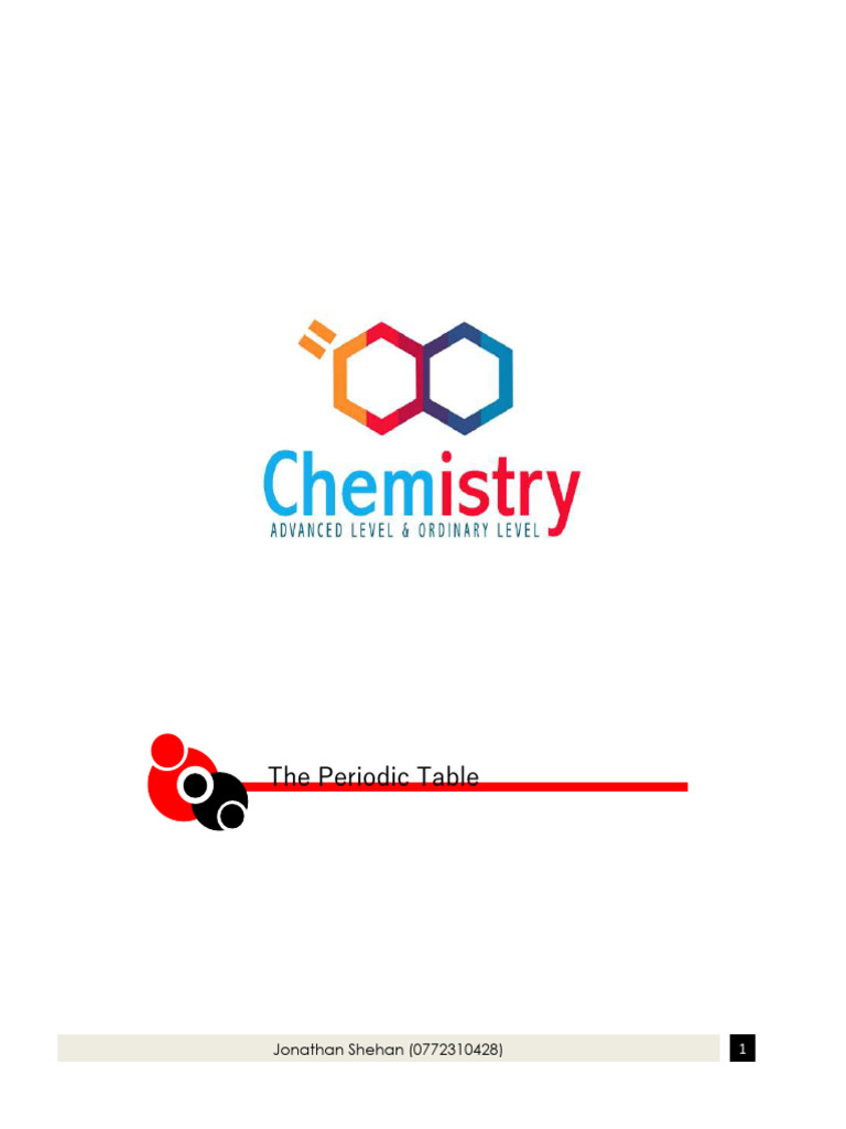 4-The Periodic Table - OL-Edexcel | PDF | Periodic Table | Atoms