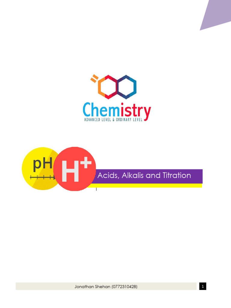 16. Acids, Alkalis and and Titrations - 1 | PDF