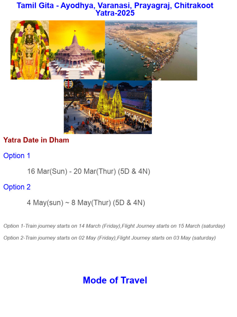 Ayodhya, Varanasi Yatra 2025-3 | PDF