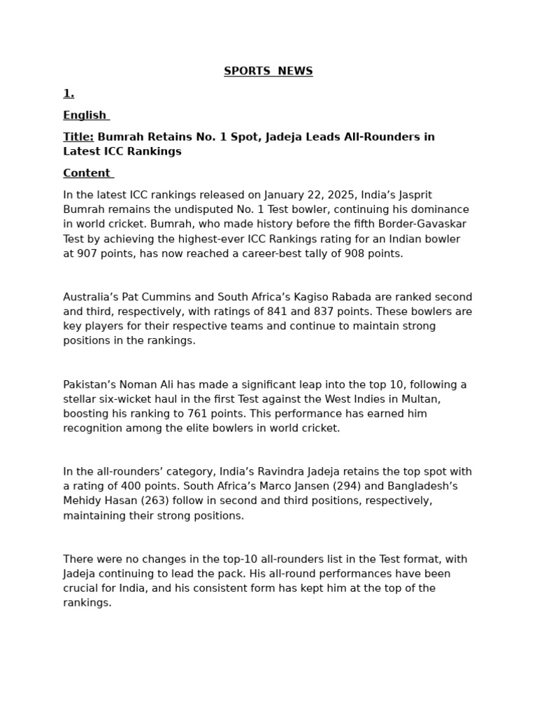 Sports News23 1 | PDF