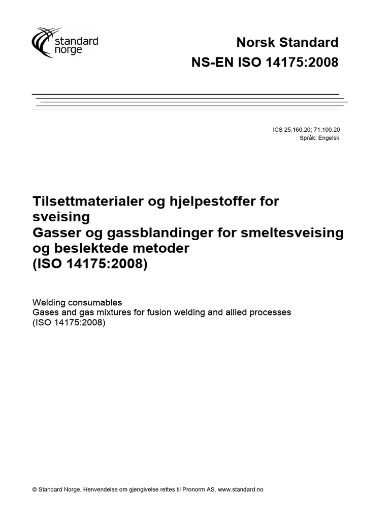 Iso 14175 | PDF | Argon | Gases