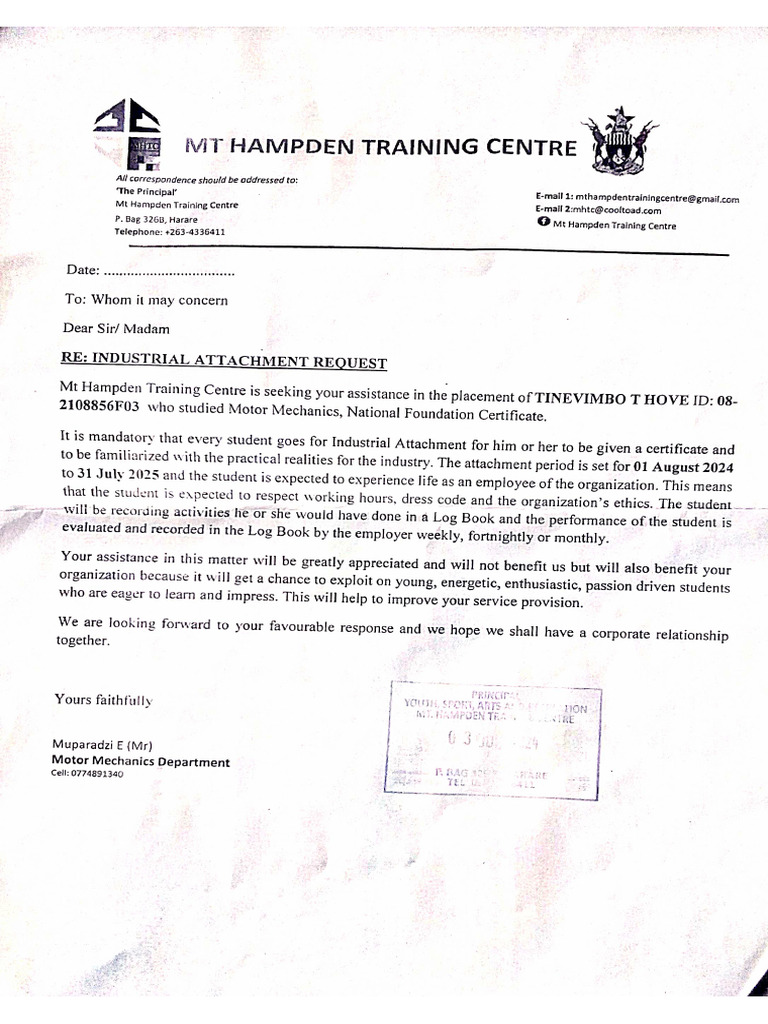 Attachment Letter | PDF