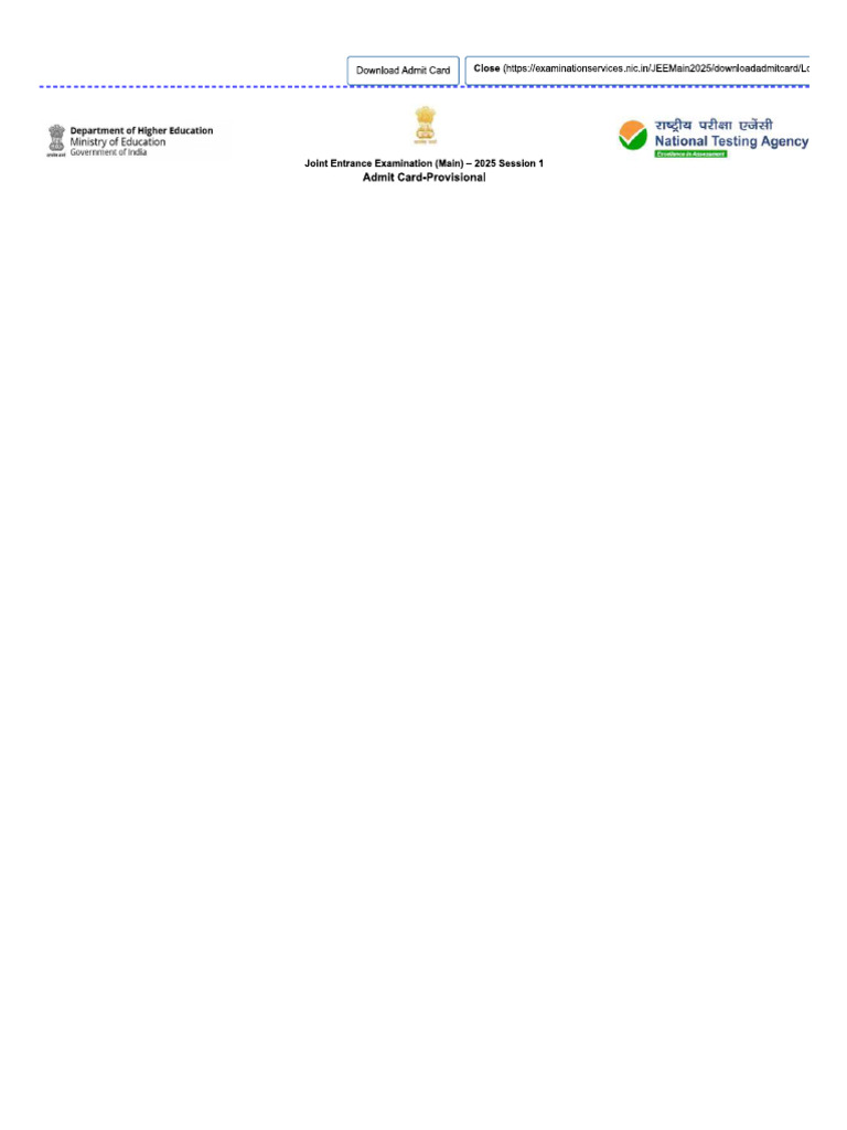 Trip Ura Admit Card | PDF