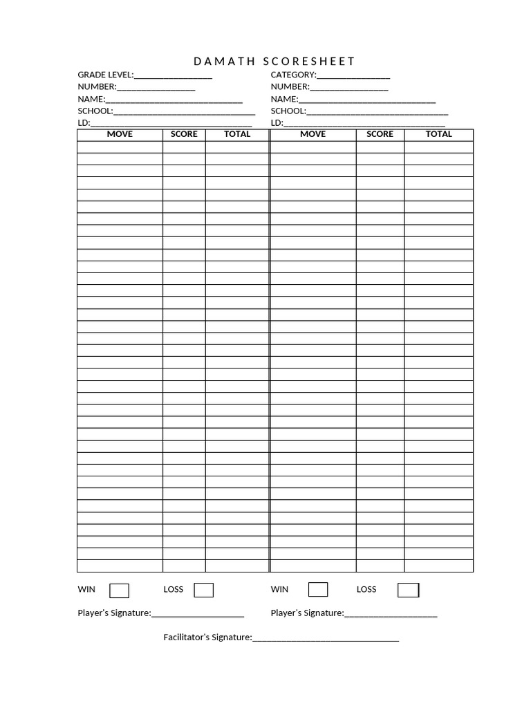 DAMATH-SCORESHEET | PDF
