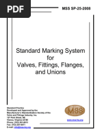 MSS SP 25 2018 Standard Marking System For Valves, Fittings, Flanges | PDF | Pipe (Fluid ...