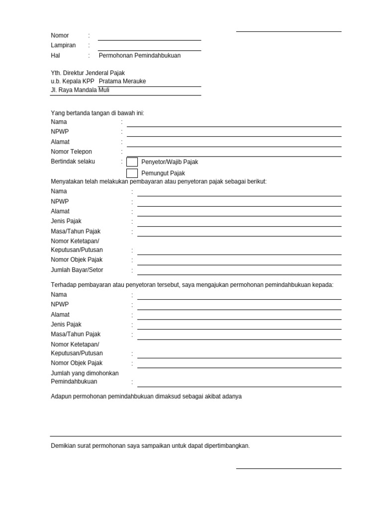 Permohonan PBK | PDF