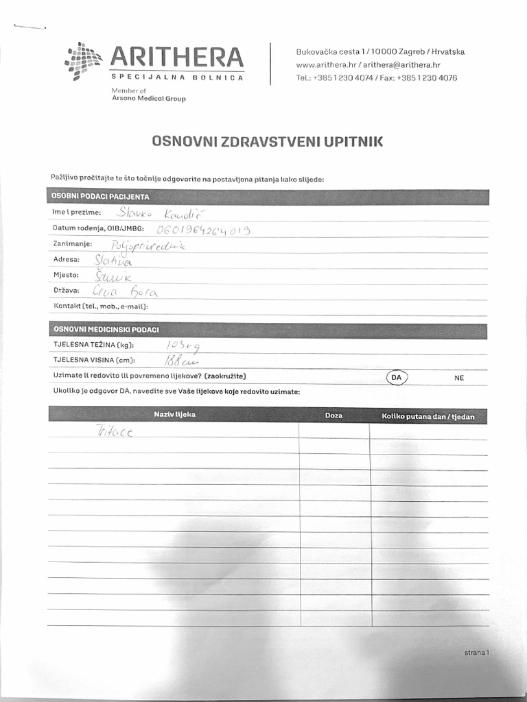 Slavko PDF Upitnik | PDF