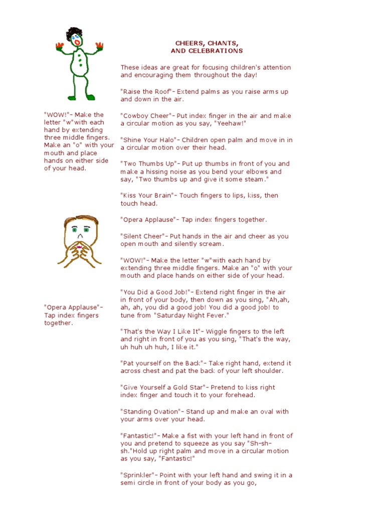 Engaging Cheer Ideas for Kids | PDF