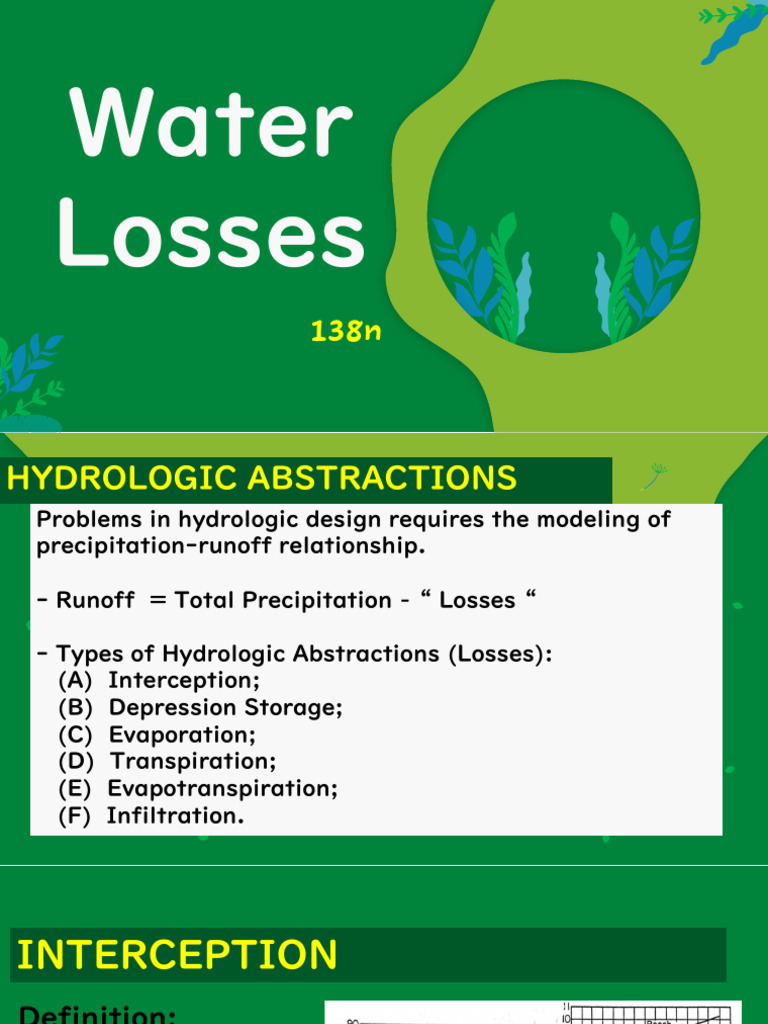 Types of Water Losses in Hydrology | PDF | Evapotranspiration | Hydrology