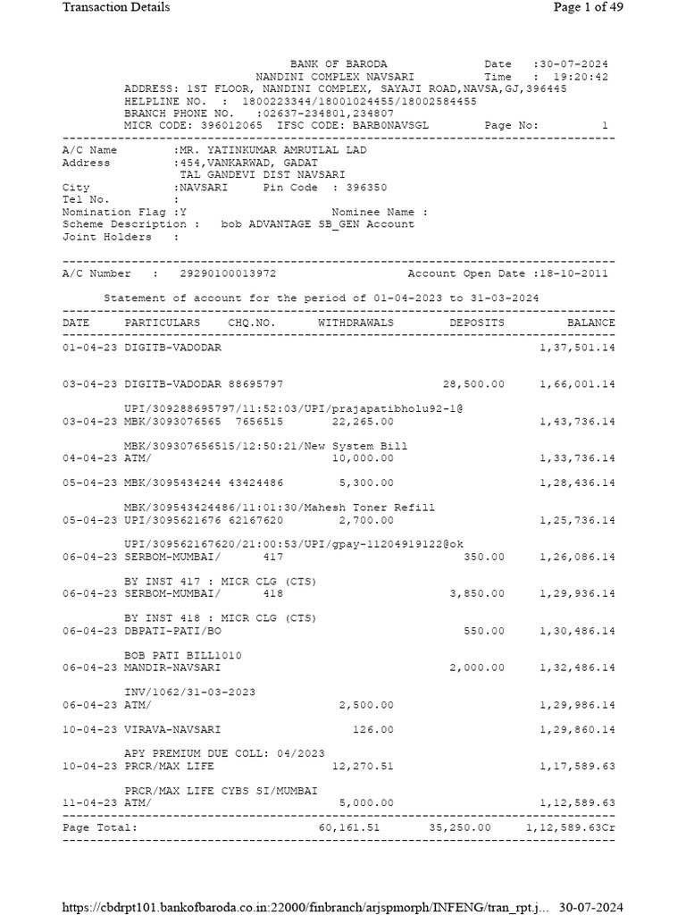 Yatin Lad | PDF | Debits And Credits | Cheque