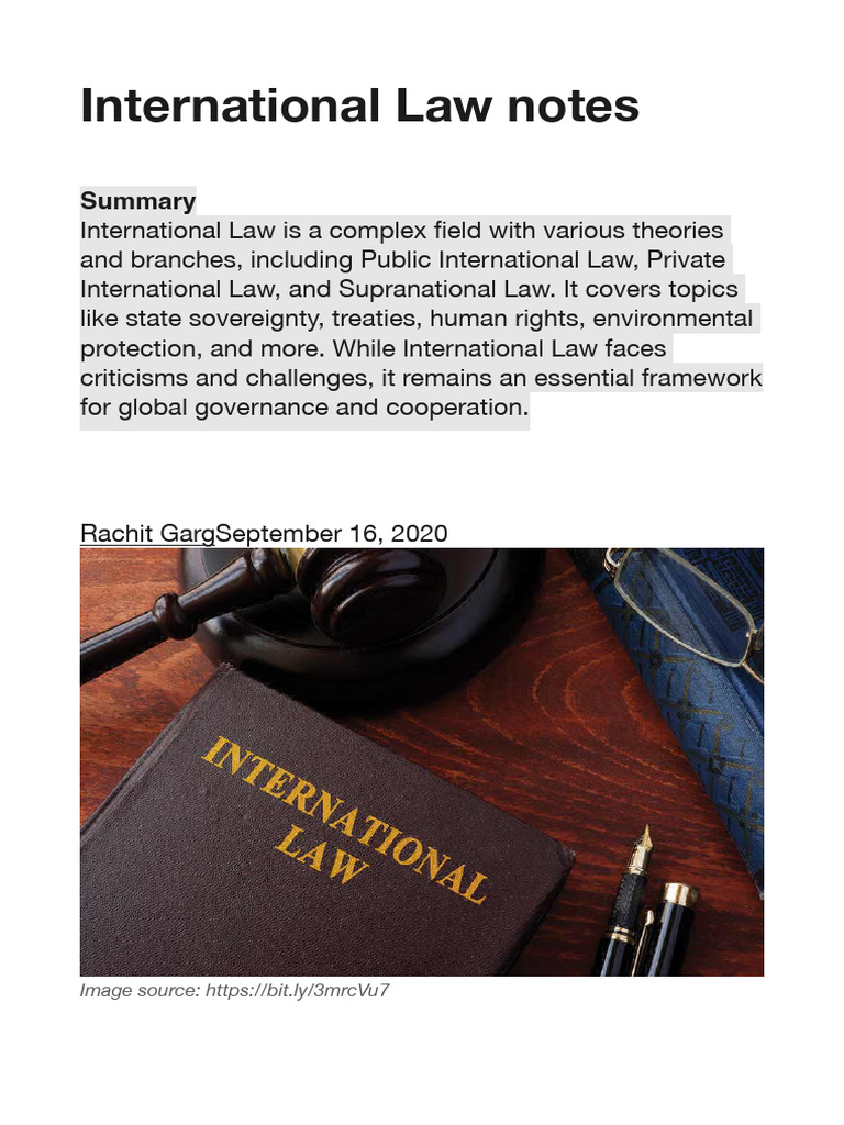 International Law | PDF | International Law | Justice