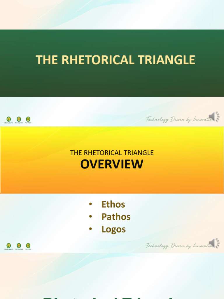 (M4S2-POWERPOINT) The Rhetorical Triangle | PDF | Logos | Rhetoric