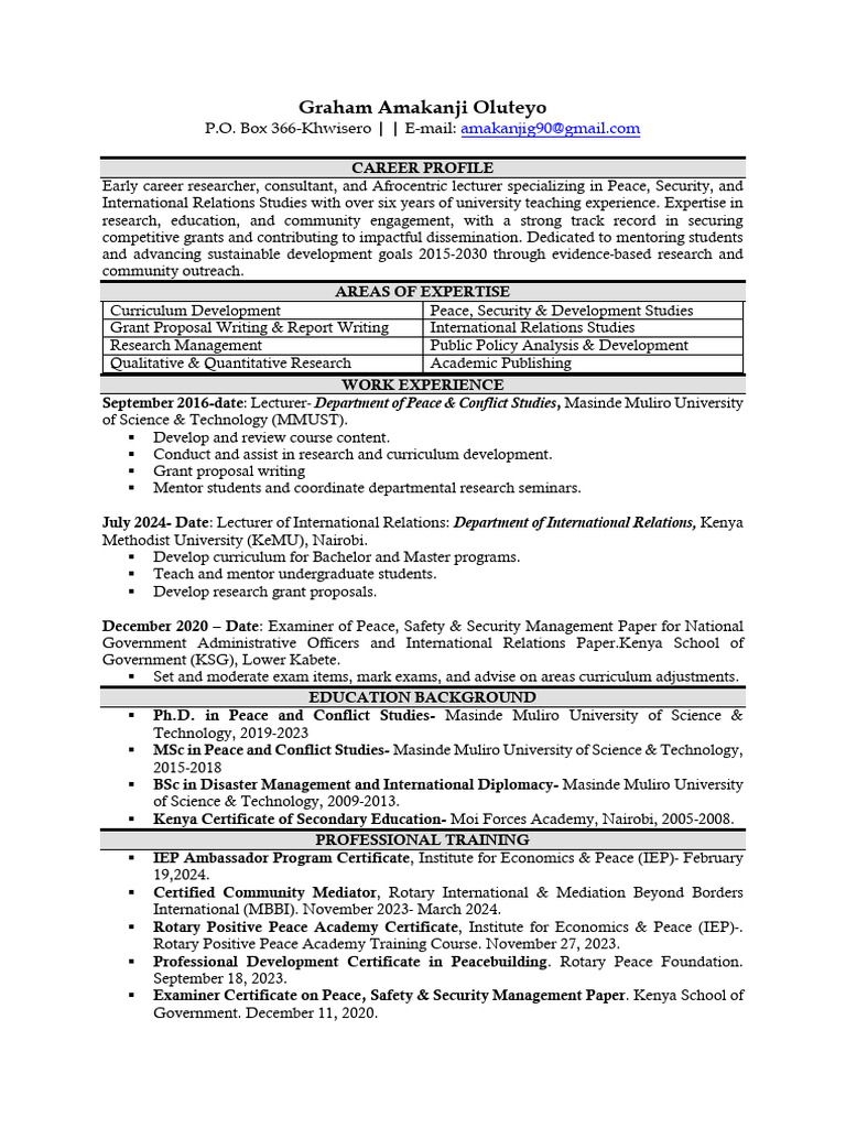 Dr. Amakanji Oluteyo ABRIDGED CV | PDF