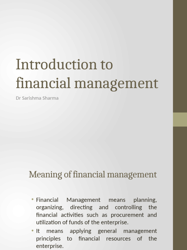 Financial Management Basics Explained | PDF | Net Present Value ...