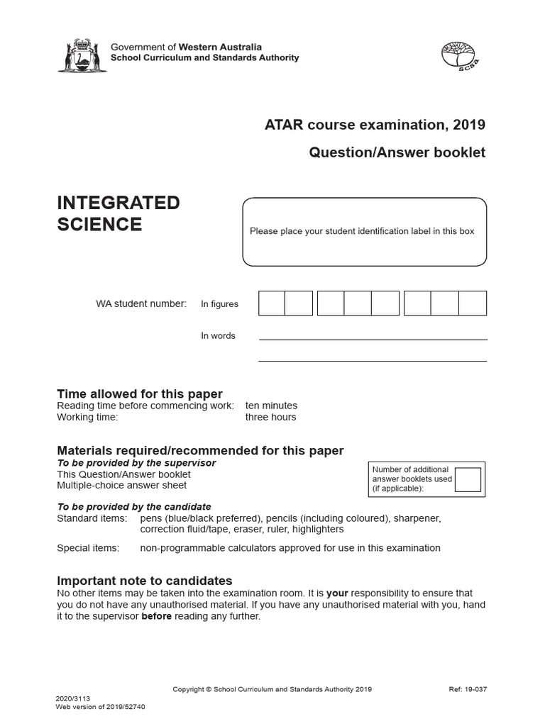 2019 ISC Written Examination-Web-Version | PDF | Solar Power | Power ...
