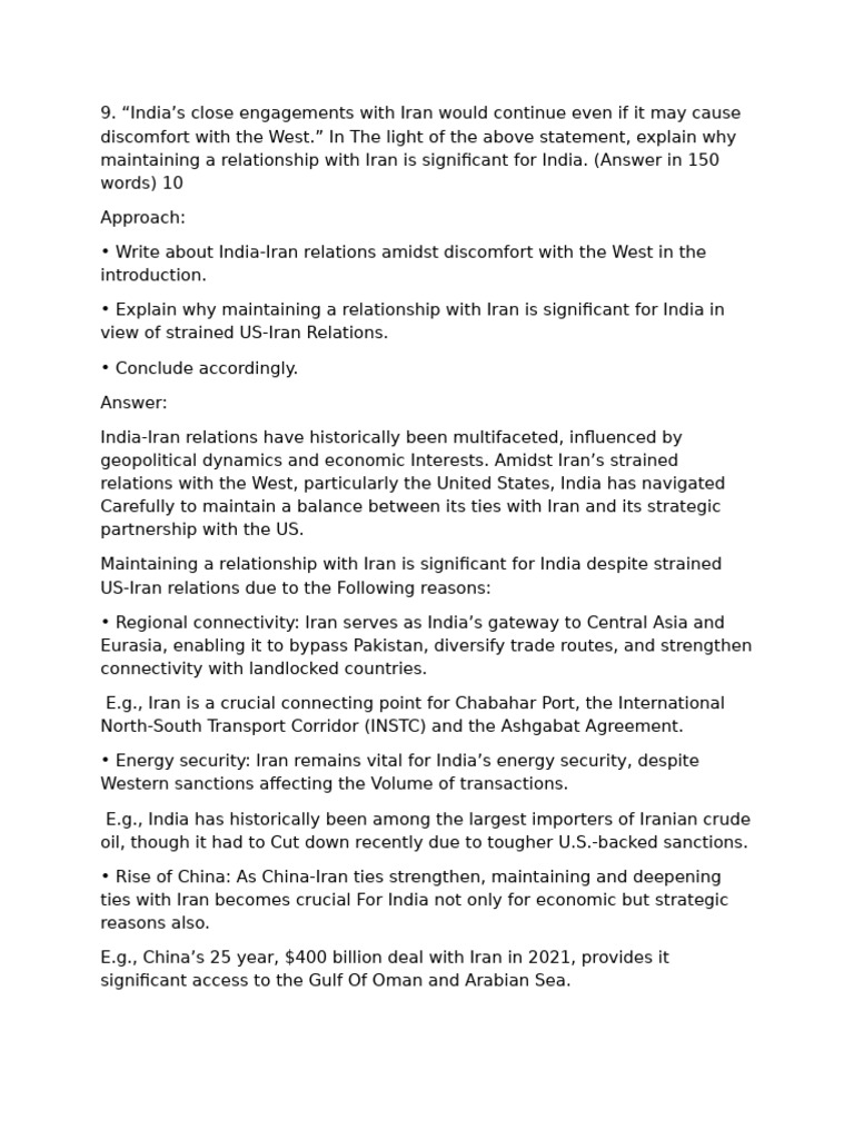 International Relations Gs 2 | PDF | Military | Iran