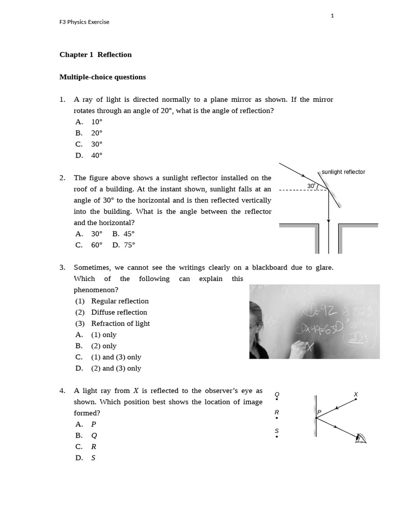 F3_Phy_..se | PDF | Refraction | Reflection (Physics)