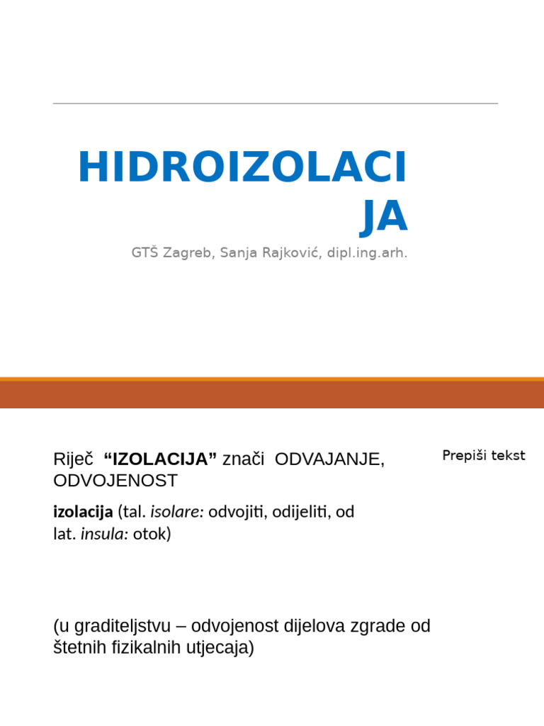 AK1 Hidroizolacija Sanja | PDF