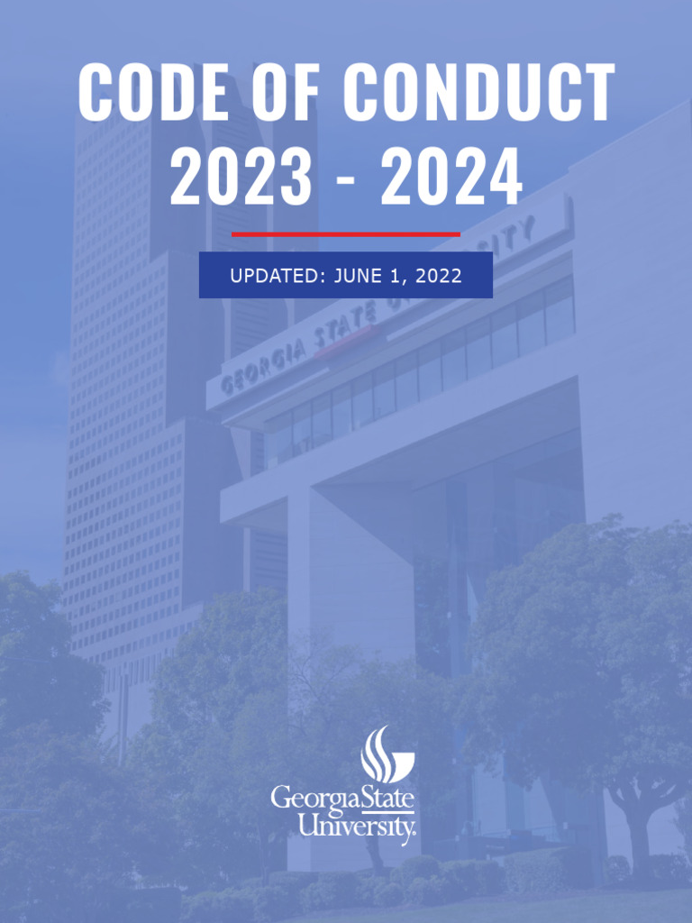 Student Code of Conduct Cover 2023 2024 | PDF | Plea | Justice