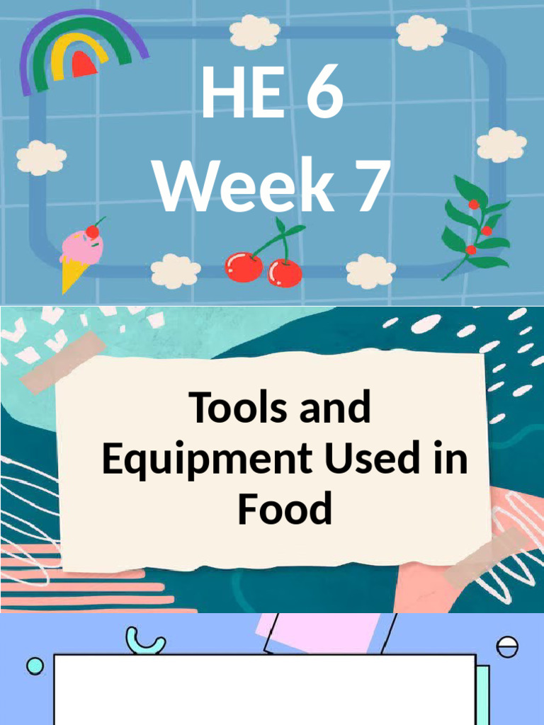 Home Economics 6 Week 7 MELC | PDF | Kitchen Utensil | Mayonnaise