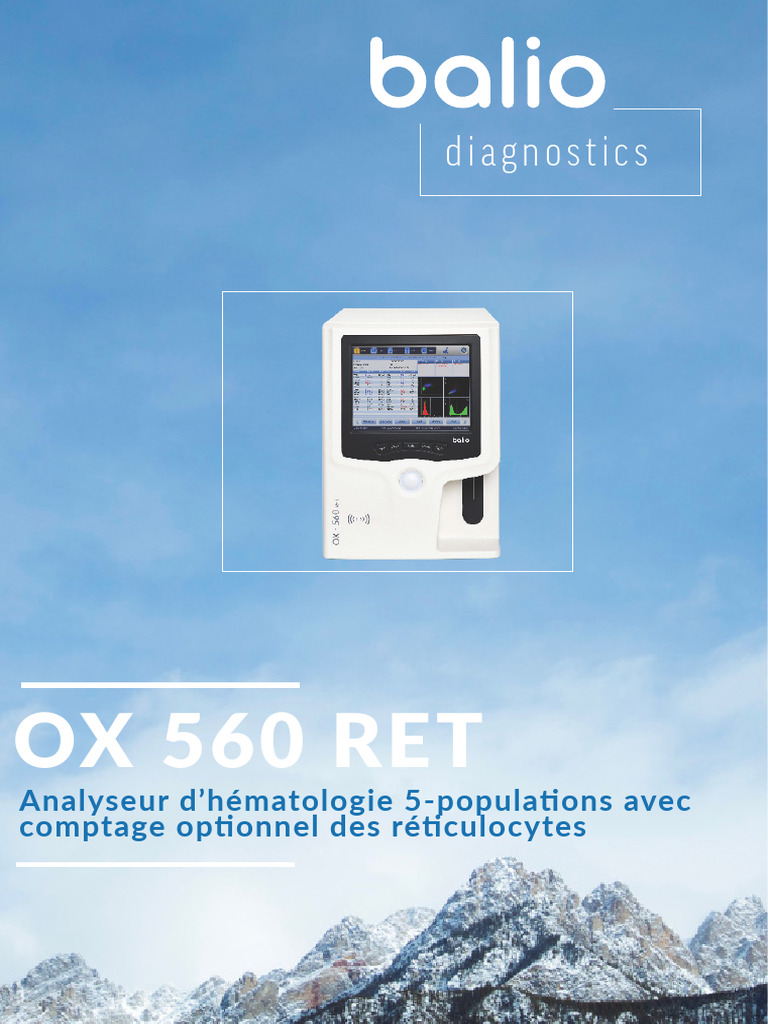 Analyseur d’hématologie OX 560 RET | PDF