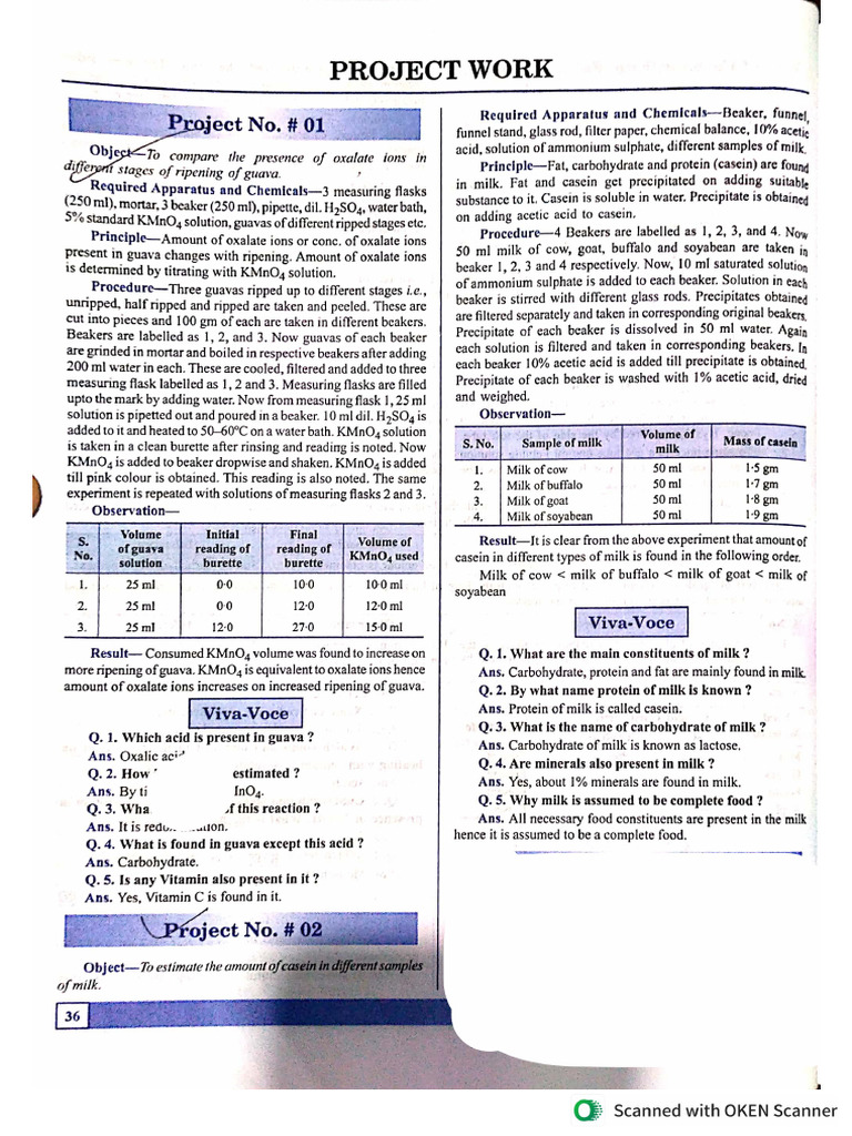 Investigatory Project Chemistry Class12th | PDF