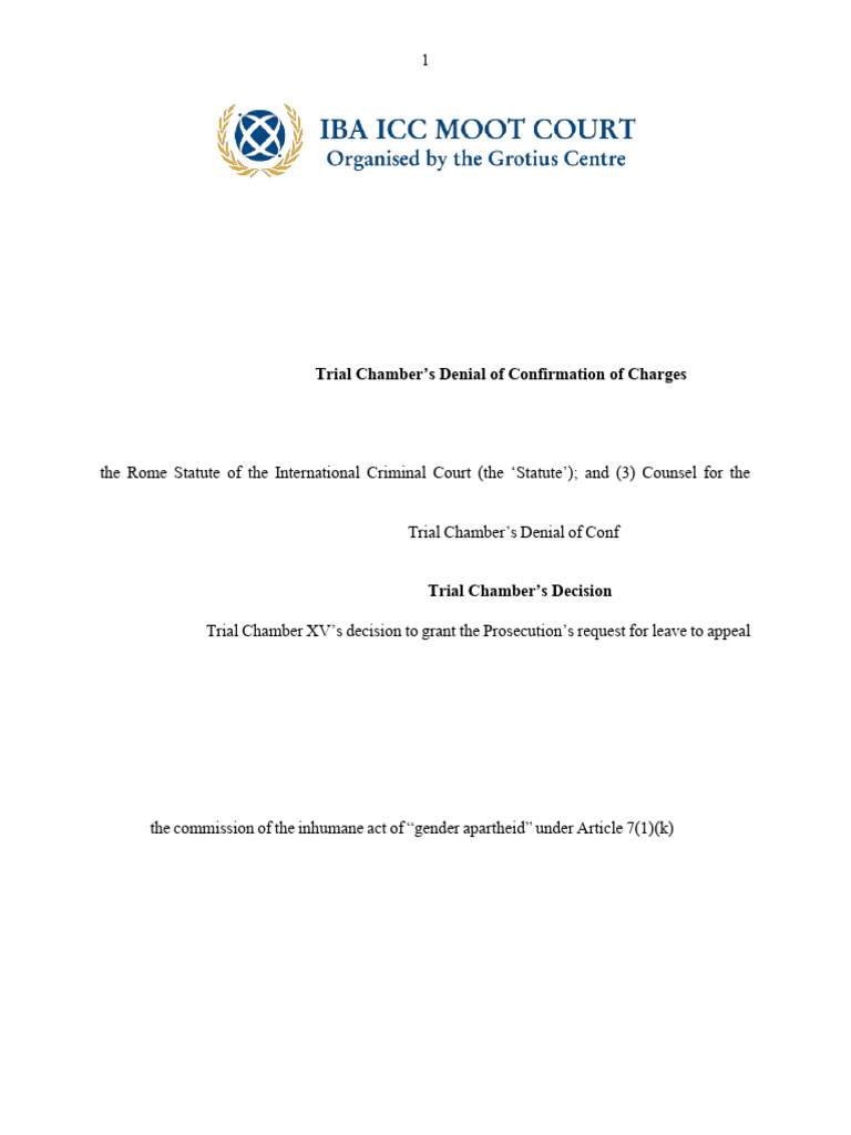 2025 ICC Moot Court Case | PDF | International Criminal Court | Prosecutor