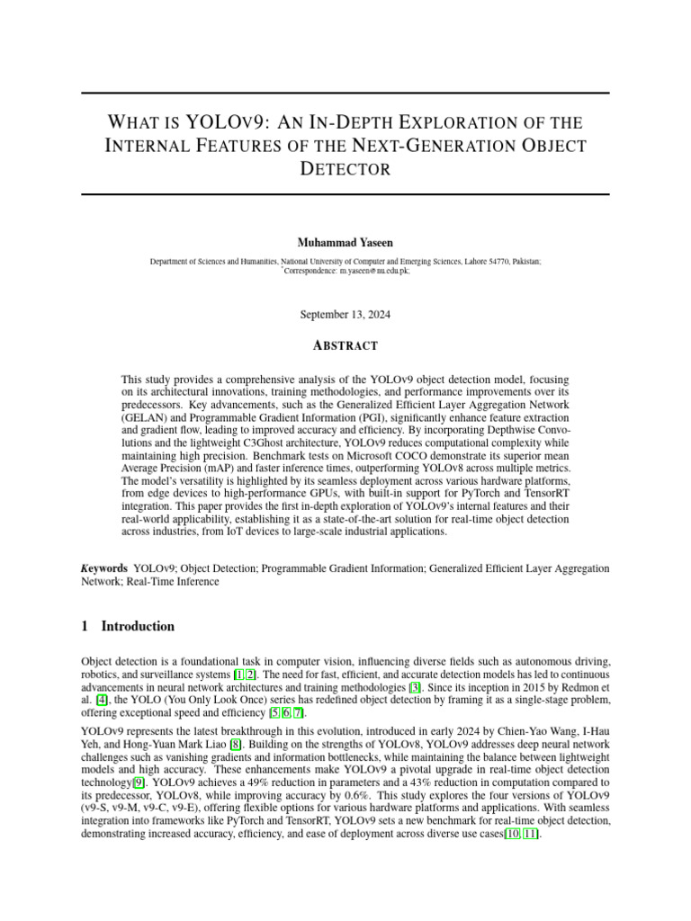 YOLOv9: Next-Gen Object Detection | PDF | Deep Learning | Artificial Neural Network