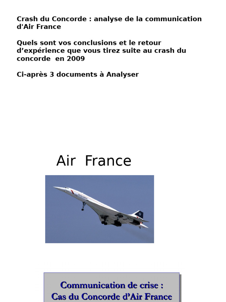 Air France Gestion Concorde | PDF