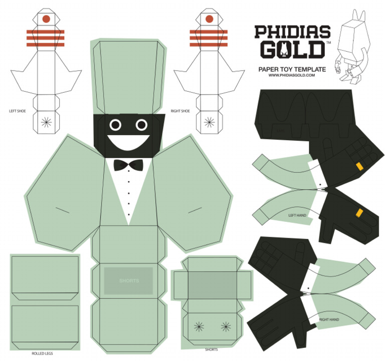 Blog Paper Toy Papertoy Phidias Gold James Noellert Template | PDF