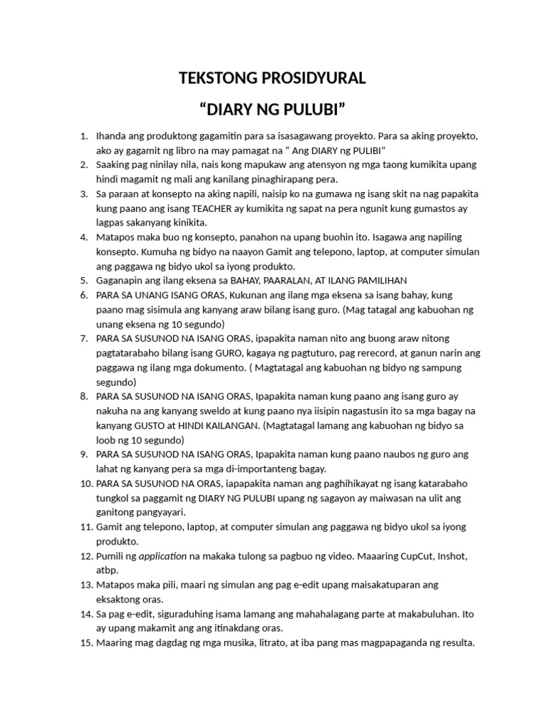 TEKSTONG-PROSIDYURAL | PDF