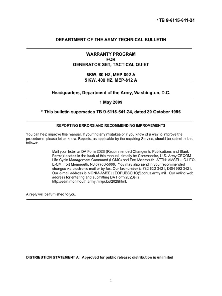 TB-9-6115-641-24 | PDF | Private Law | Common Law