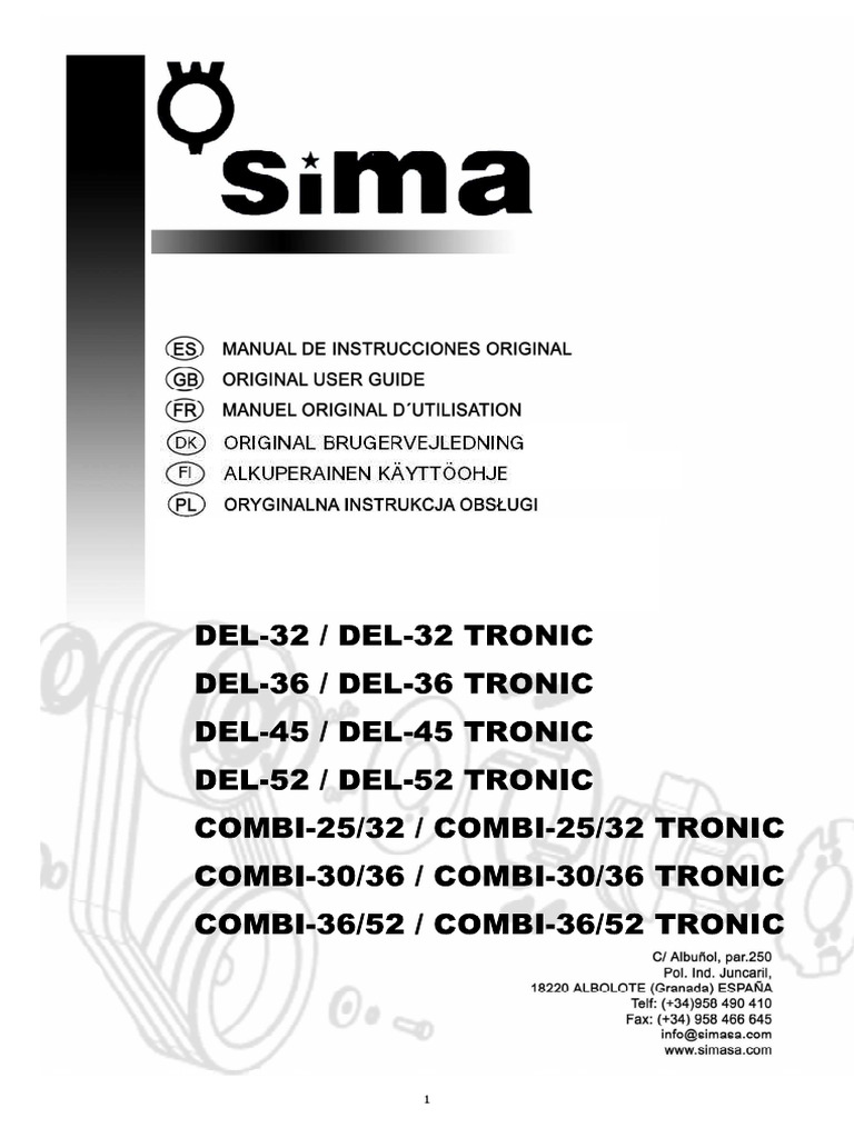 Manual Operador Maquina Dobrar Ferro Sima Del45 | PDF