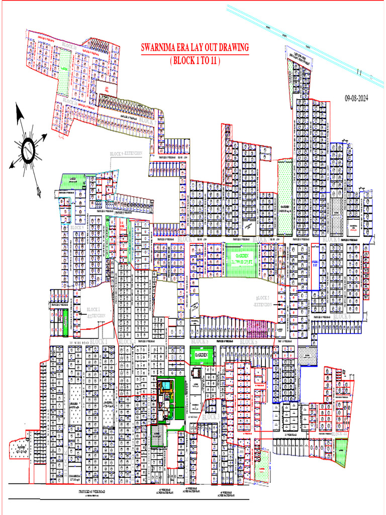Swarnima Era Block 1 To 11 Lay Out Drawing 09-08-2024-Model | PDF