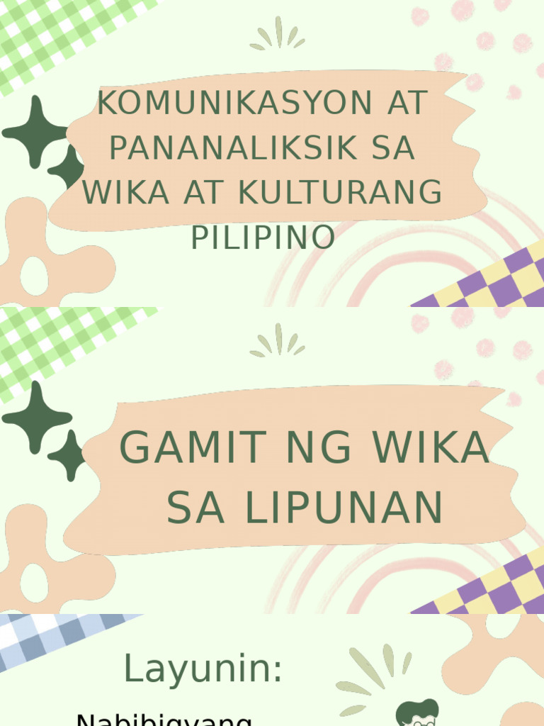 Gamit NG Wika Sa Lipunan | PDF