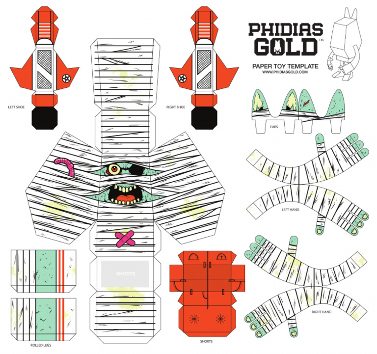 Blog Paper Toy Papertoy Phidias Gold Matt Skiff Template | PDF