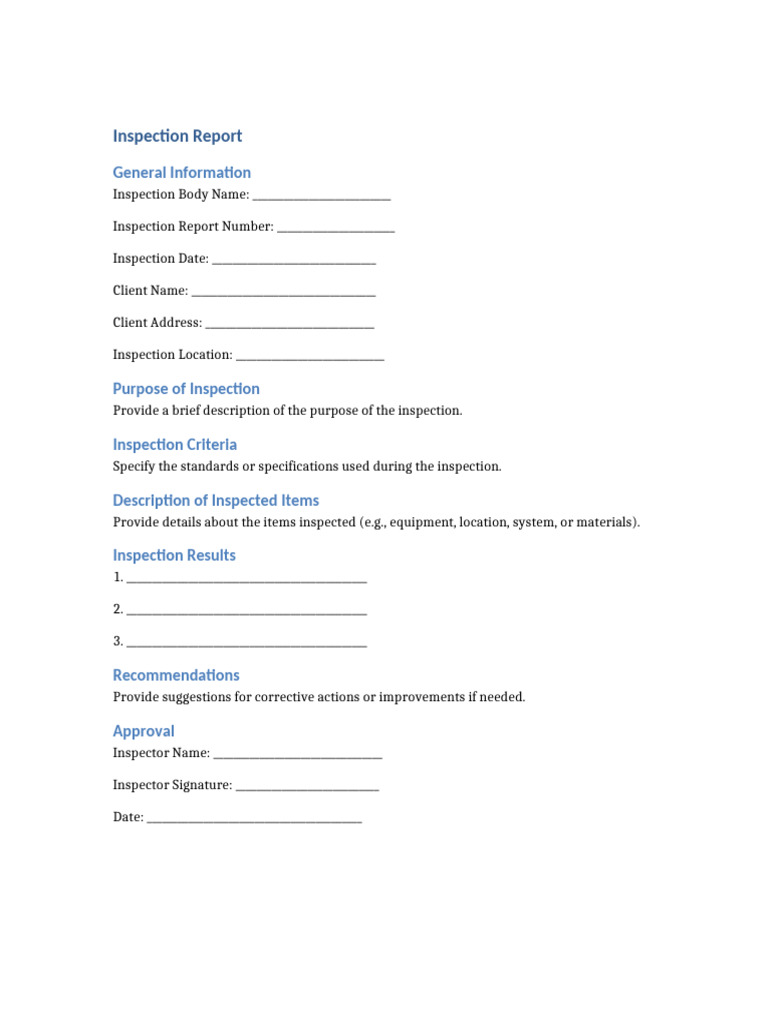 Inspection_Report_Template | PDF