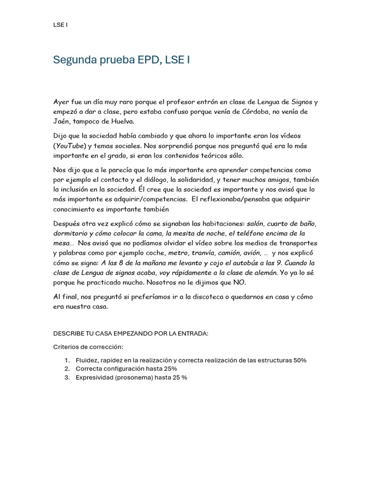 Segunda Prueba Texto LSE | PDF | Youtube