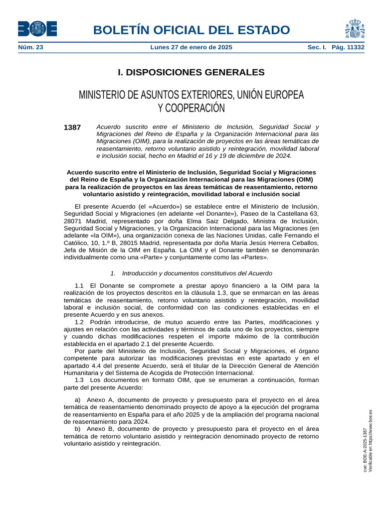 Boe A 2025 1387 | PDF | Arbitraje | Refugiado