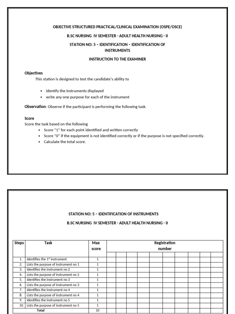 OSPE Station 5: Instrument Identification | PDF | Clinical Medicine