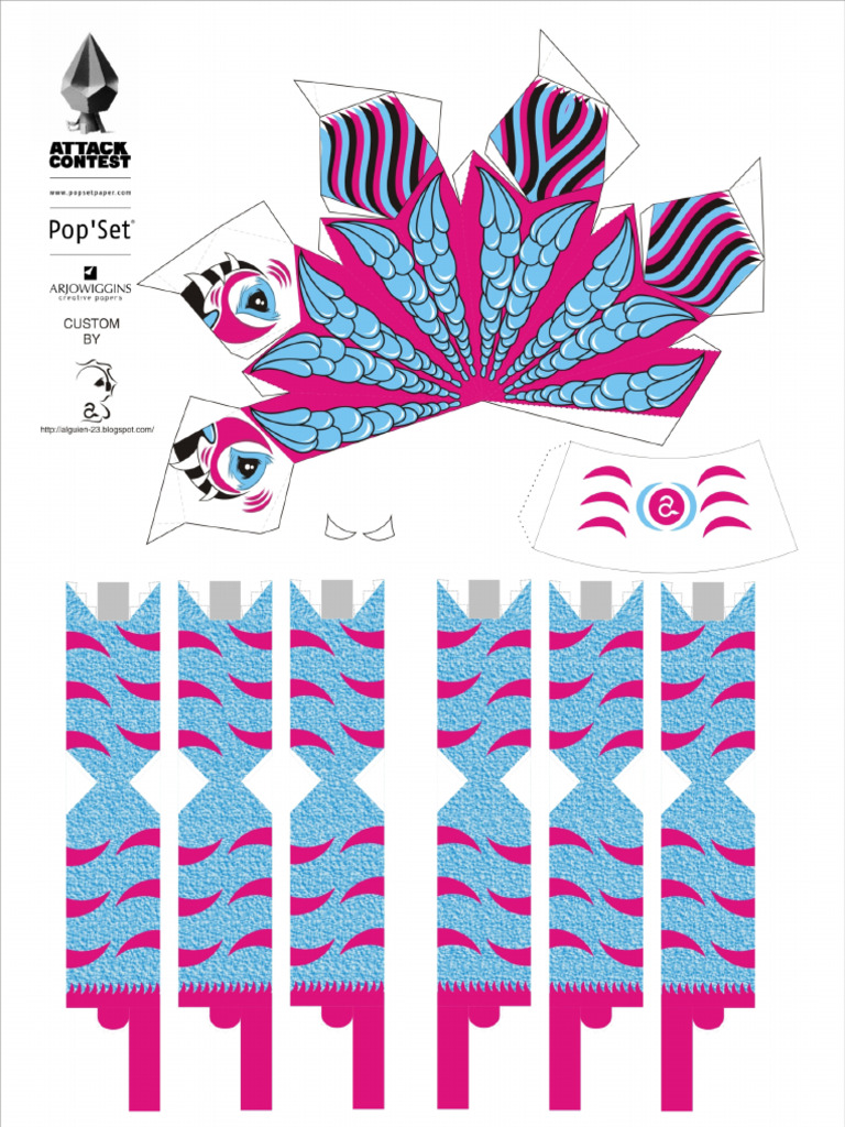 Blog Paper Toy Papertoy PopSet Roger Castellanos Template | PDF