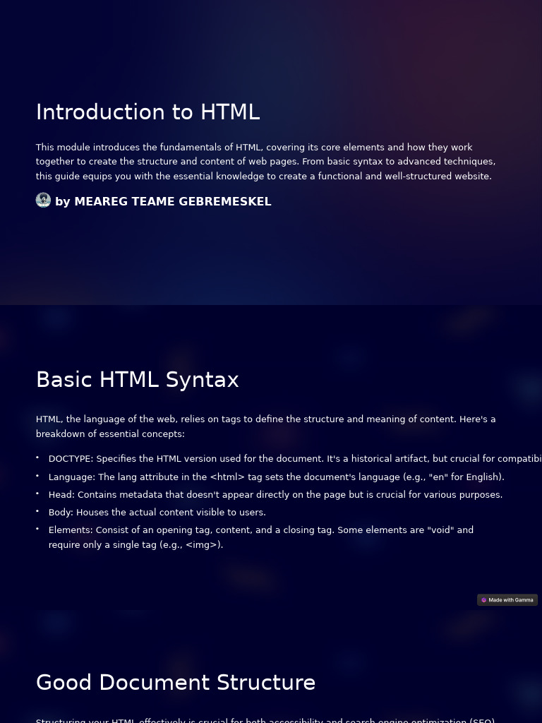 Introduction To HTML | PDF | Html | Html Element