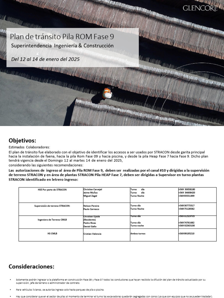 Plan Tránsito Pila ROM Fase 9 STRACON | PDF | Transporte