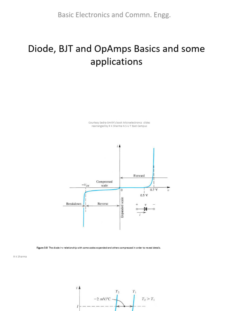 Diode, BJT and OpAmps Basics | PDF | Rectifier | Bipolar Junction ...