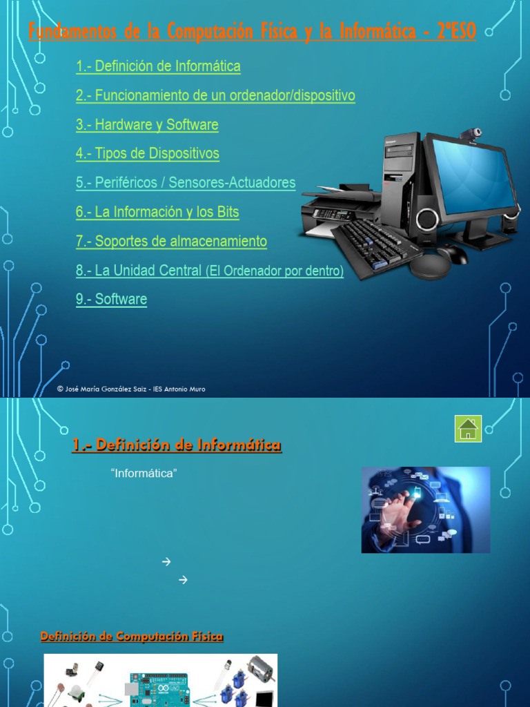F.- Fundamentos de La Computación Física y La Informática - 2º ESO - 2023 | PDF | Hardware de la ...
