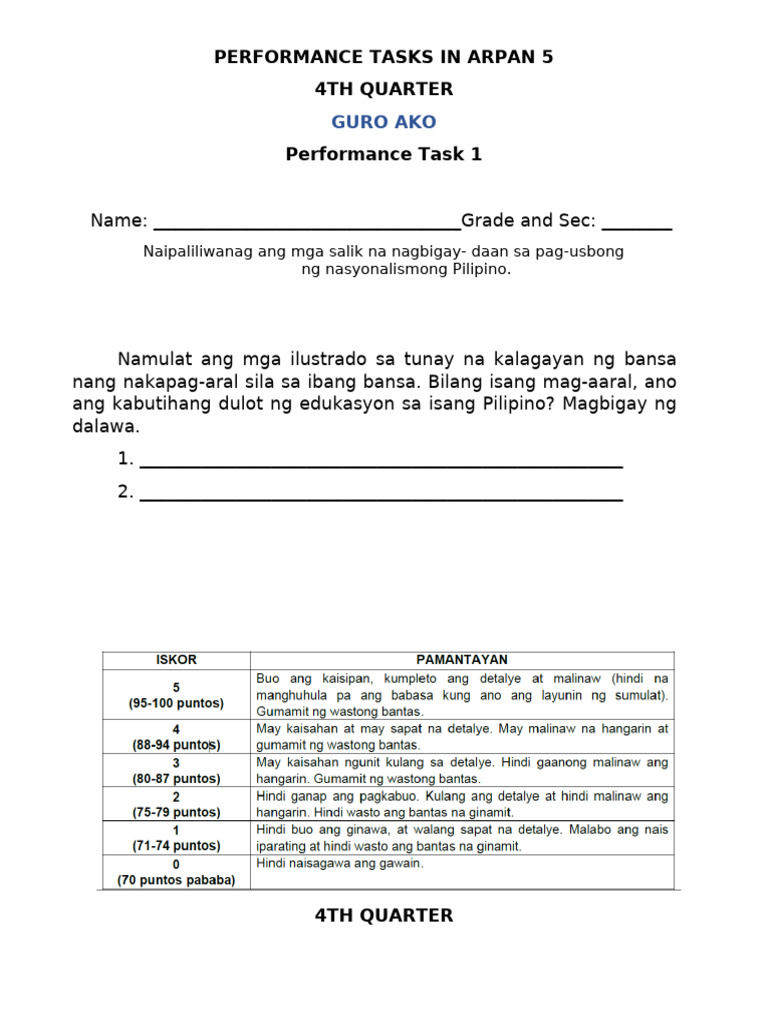 Arpan-5-Q4 PT1,2 | PDF