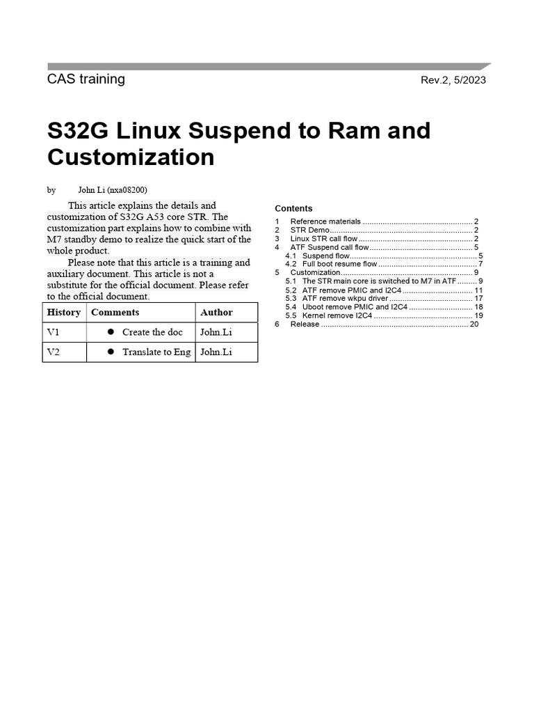 S32G Linux STR Customization Guide | PDF | Booting | Command Line Interface