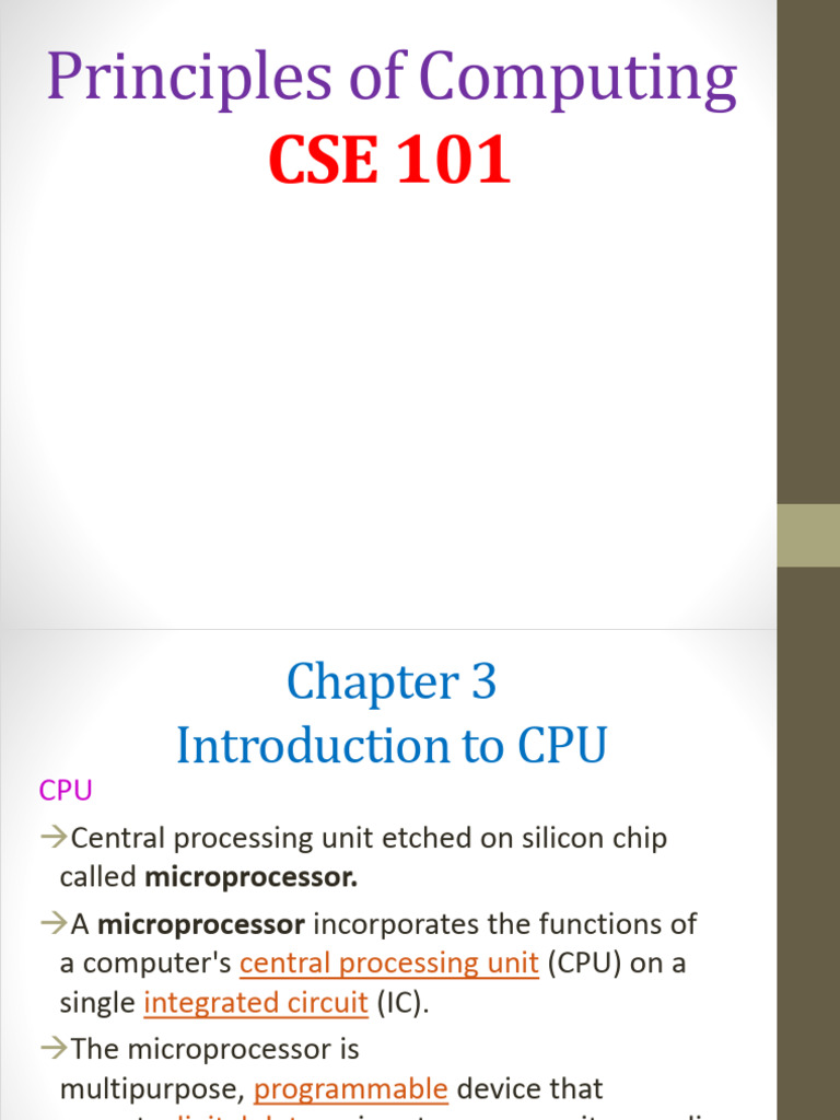 Computer Hardware and Text Representation | PDF | Central Processing Unit | Microprocessor