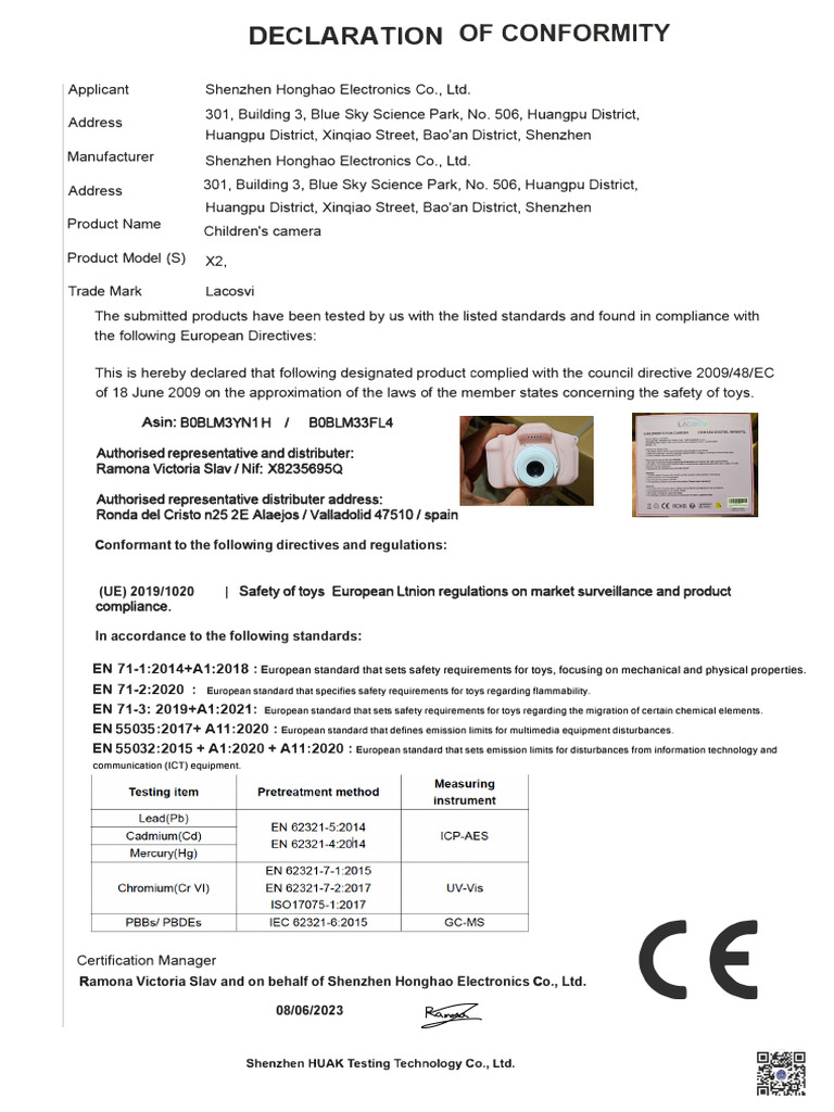 Declaration of Conformity | PDF | Regulation
